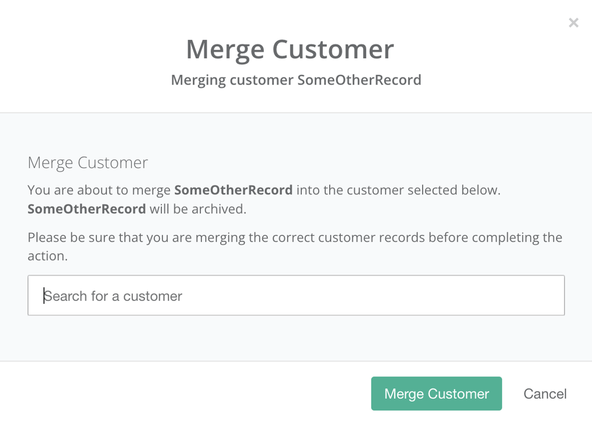 Merge Customer Records, and how to do this properly